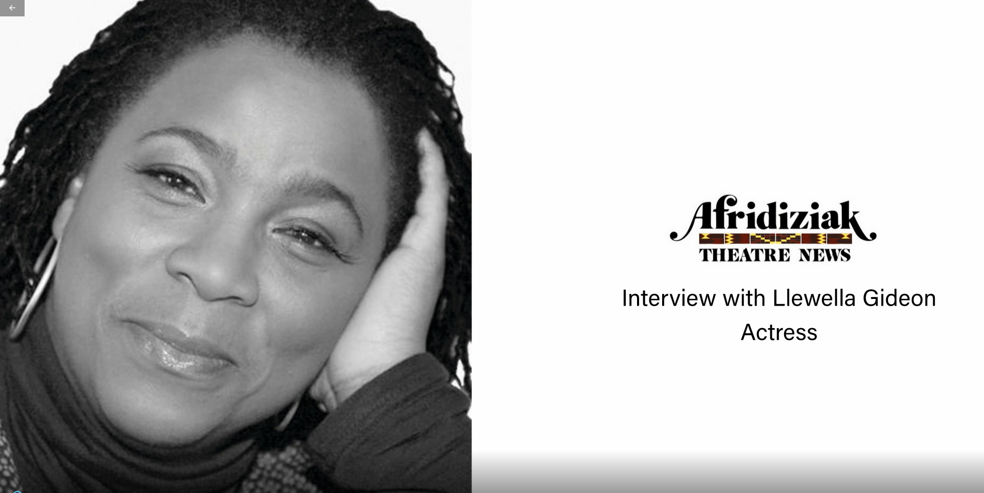 Llewella Gideon | The Long Song • Afridiziak Theatre News